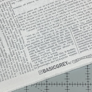 Compositions Newsprint Fabric // Basicgrey // Moda Fabrics 30451 18 ...