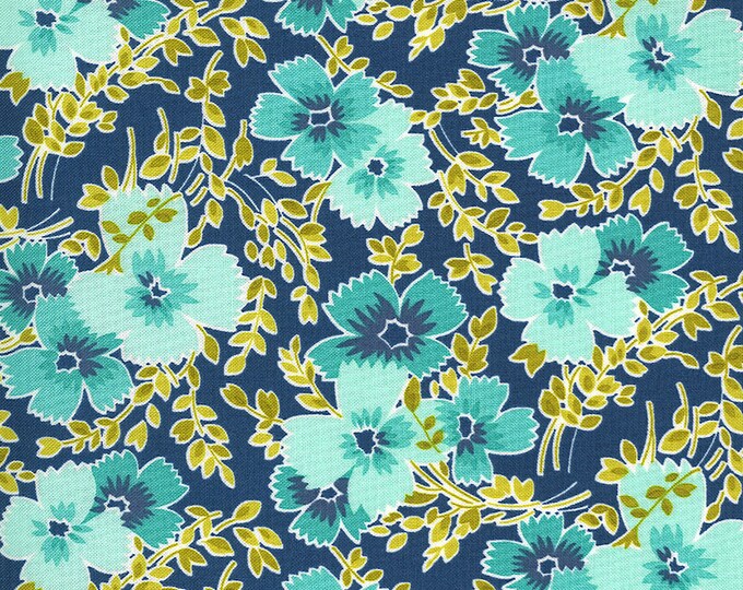 Flowers for Freya Breezy Blooms Fabric Bluebird // Moda 23331 15 by the ...
