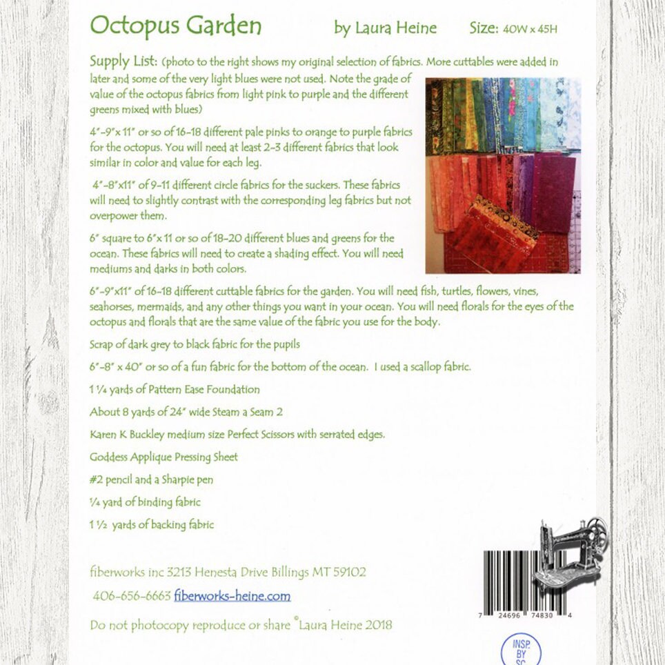 Octopus Garden Collage Quilt Pattern by Laura Heine for | Etsy