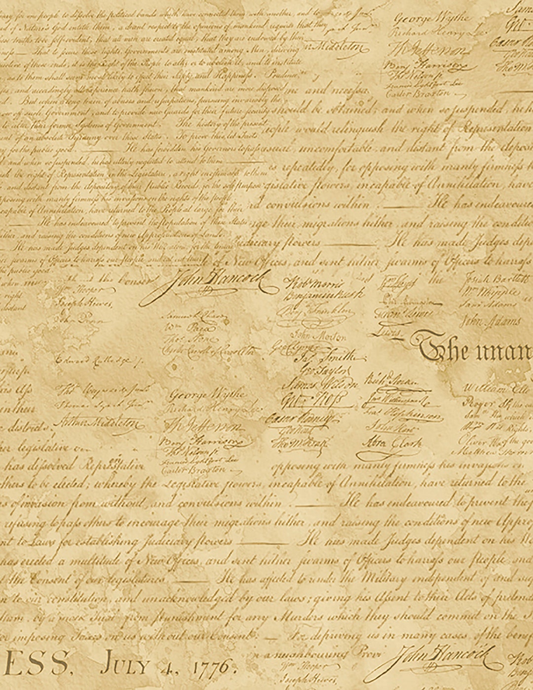 Colors of Courage Declaration All Over Fabric // Wilmington 3056 50010 ...