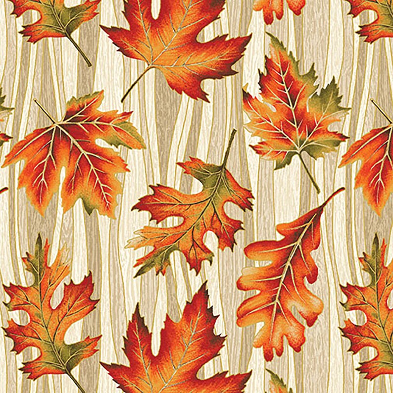 Autumn Leaves Wave Leaf Fabric // Benartex by the Half Yard | Etsy Autumn Leaves Wave Leaf Fabric // Benartex by the Half Yard | Etsy