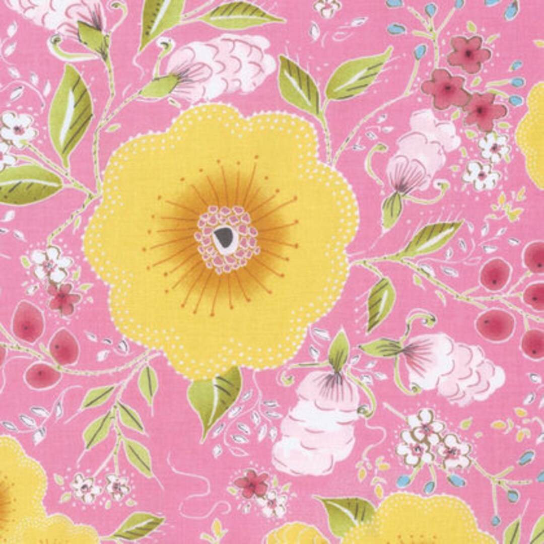 Isabelle Fleurette Fabric // Dena Designs // Freespirit by the - Etsy