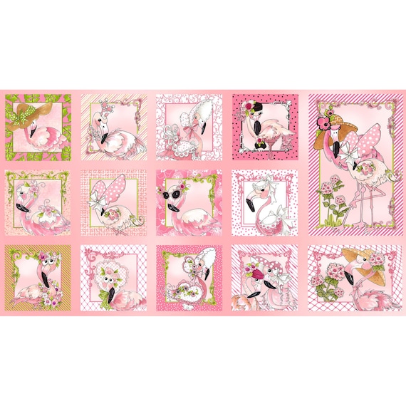 Flamingo Fancy 23 Quilt Panel by Loralie Designs - Etsy