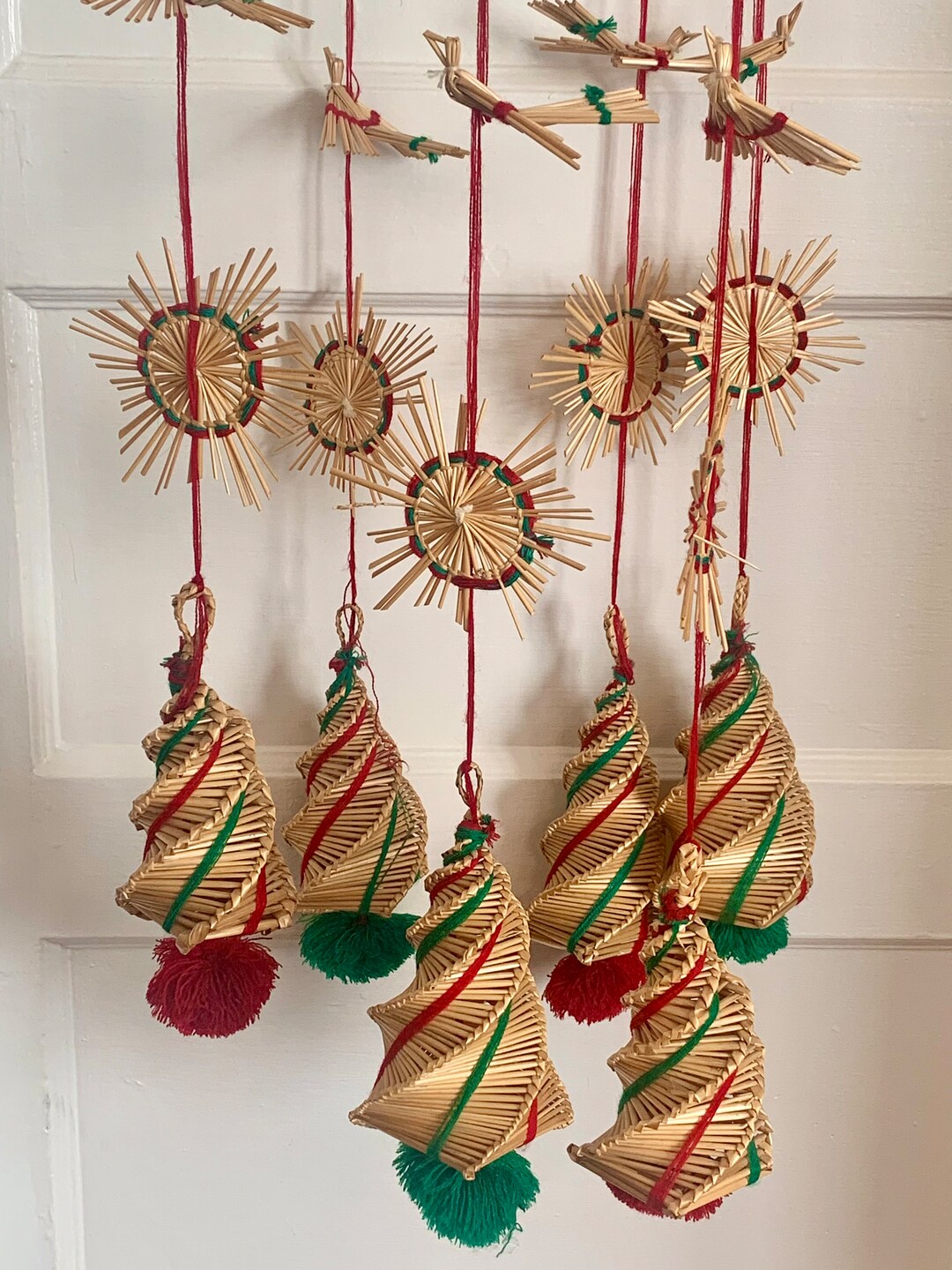 Vintage Scandinavian Straw Christmas Mobile - Etsy
