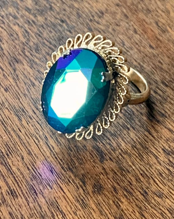 Vintage rhinestone rings - Gem