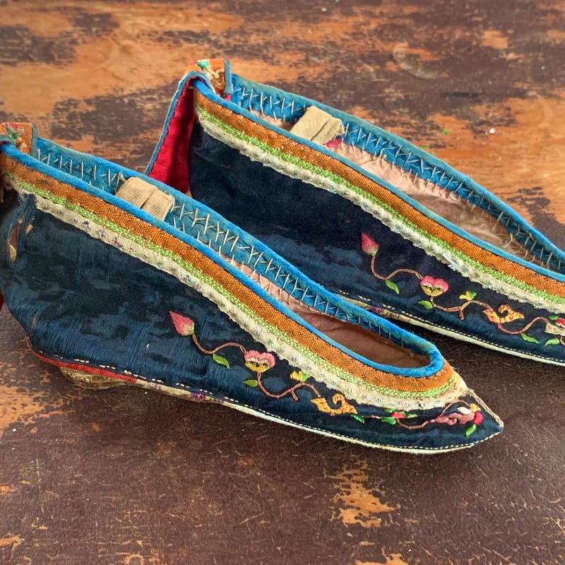 Antique Silk Shoes - Etsy