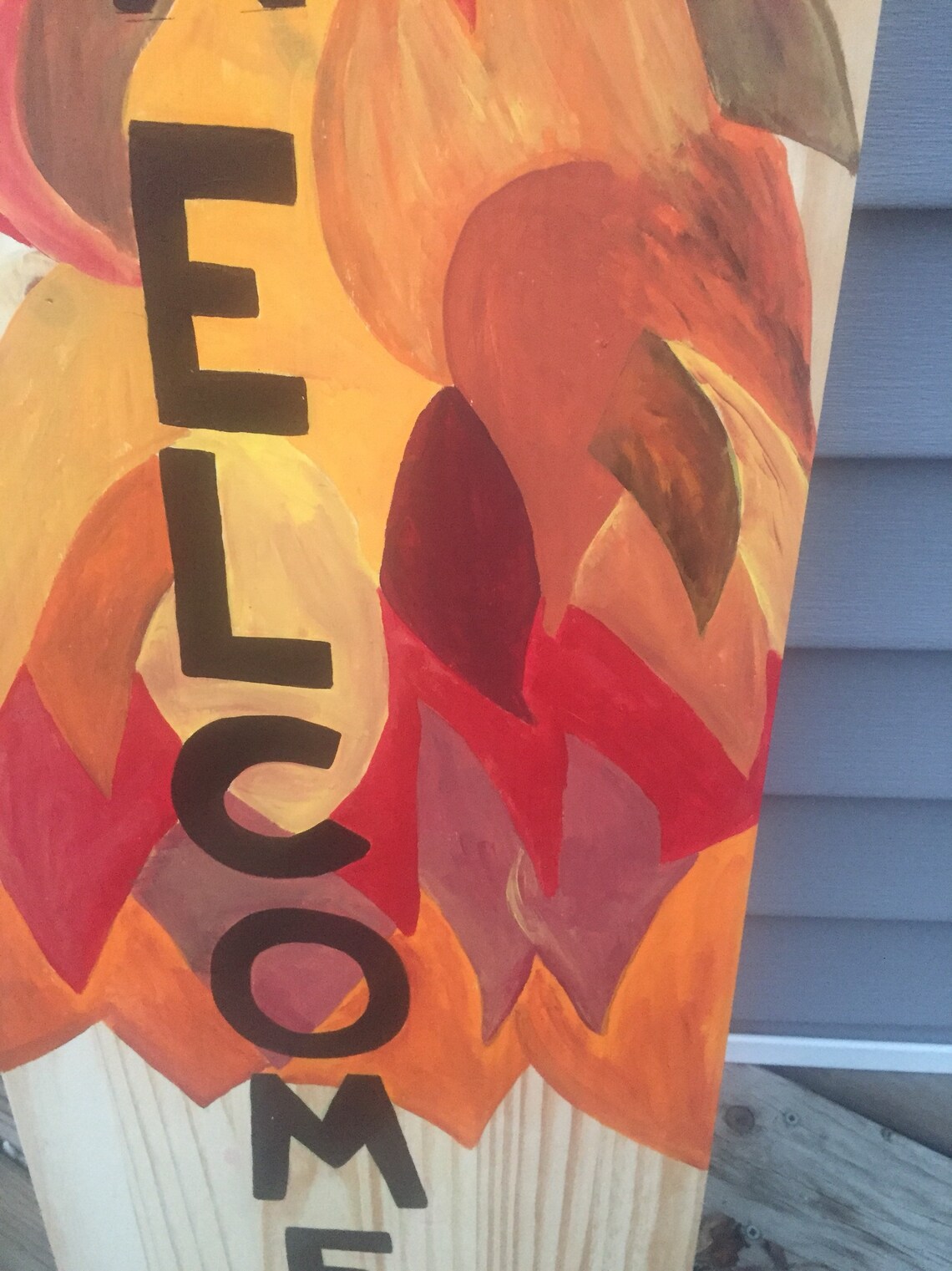 Hand Painted Welcome Sign With Rooster - Etsy