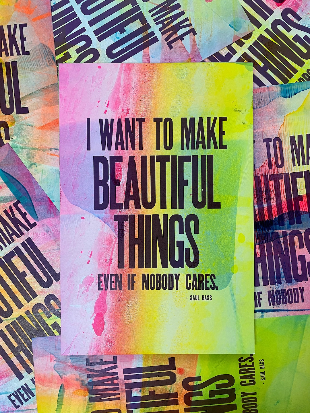 Beautiful Things Letterpress Print (one-of-a-kind) - Etsy