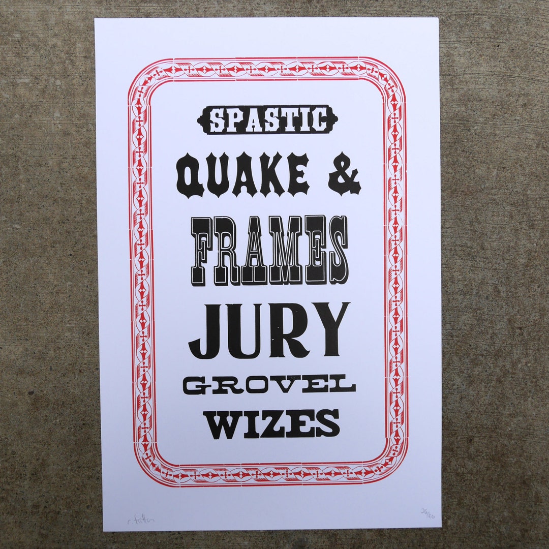 University of Arizona Wood Type Specimen Sheet - Etsy