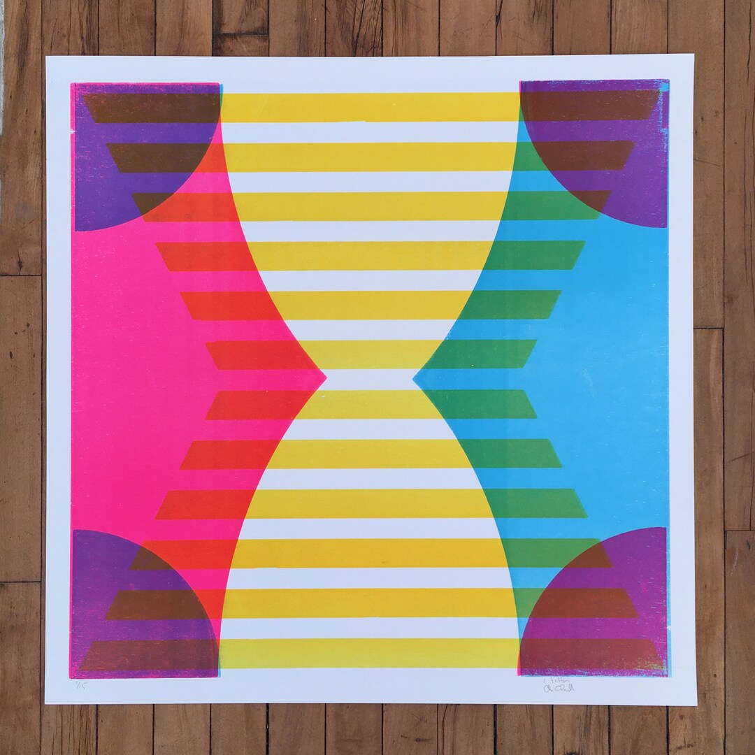 New Abstract Alphablox Geometric Print 3 - Etsy