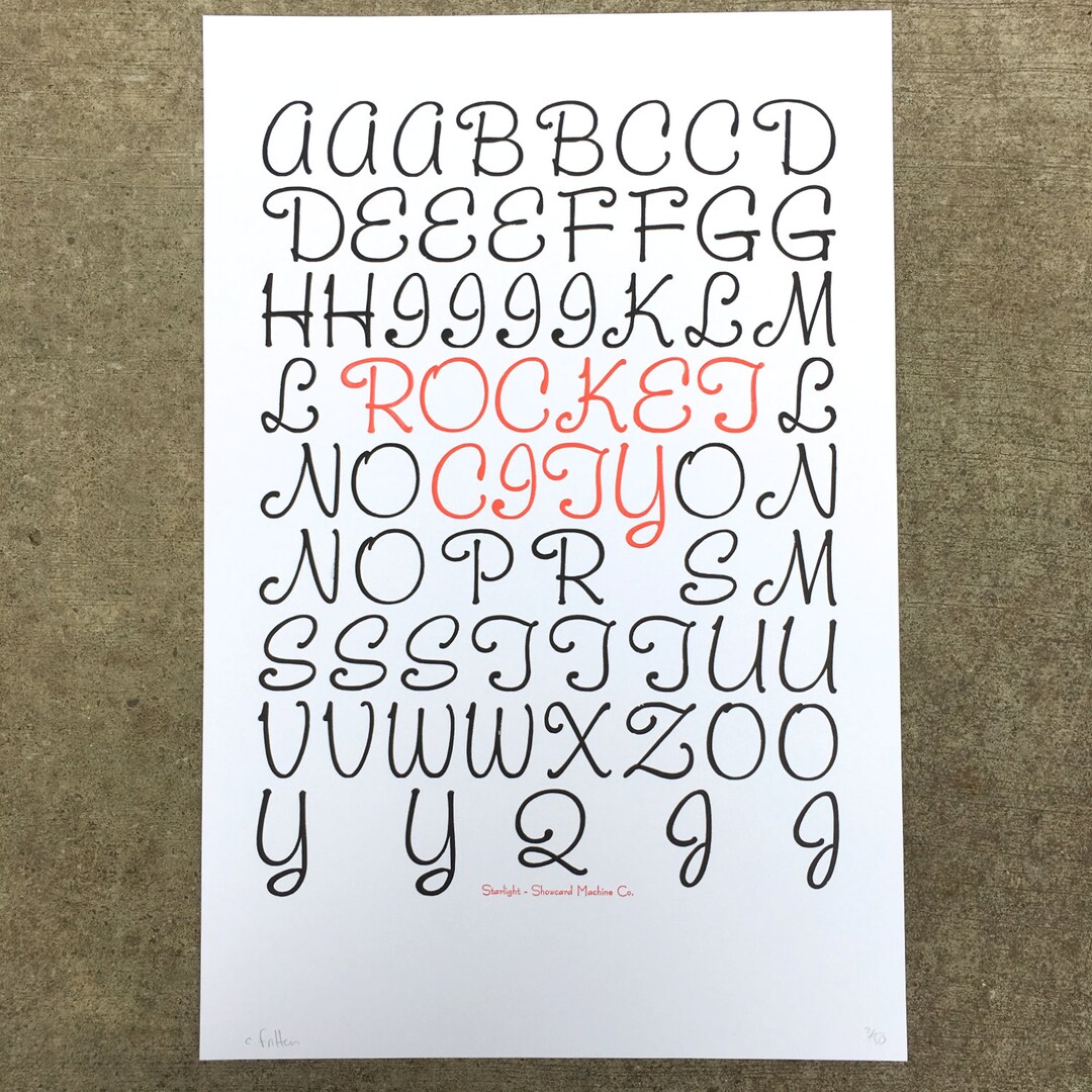 Starlight Wood Type Specimen Sheet - Etsy