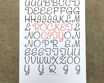 Rob Roy Kelly Wood Type Specimen Sheet | Etsy