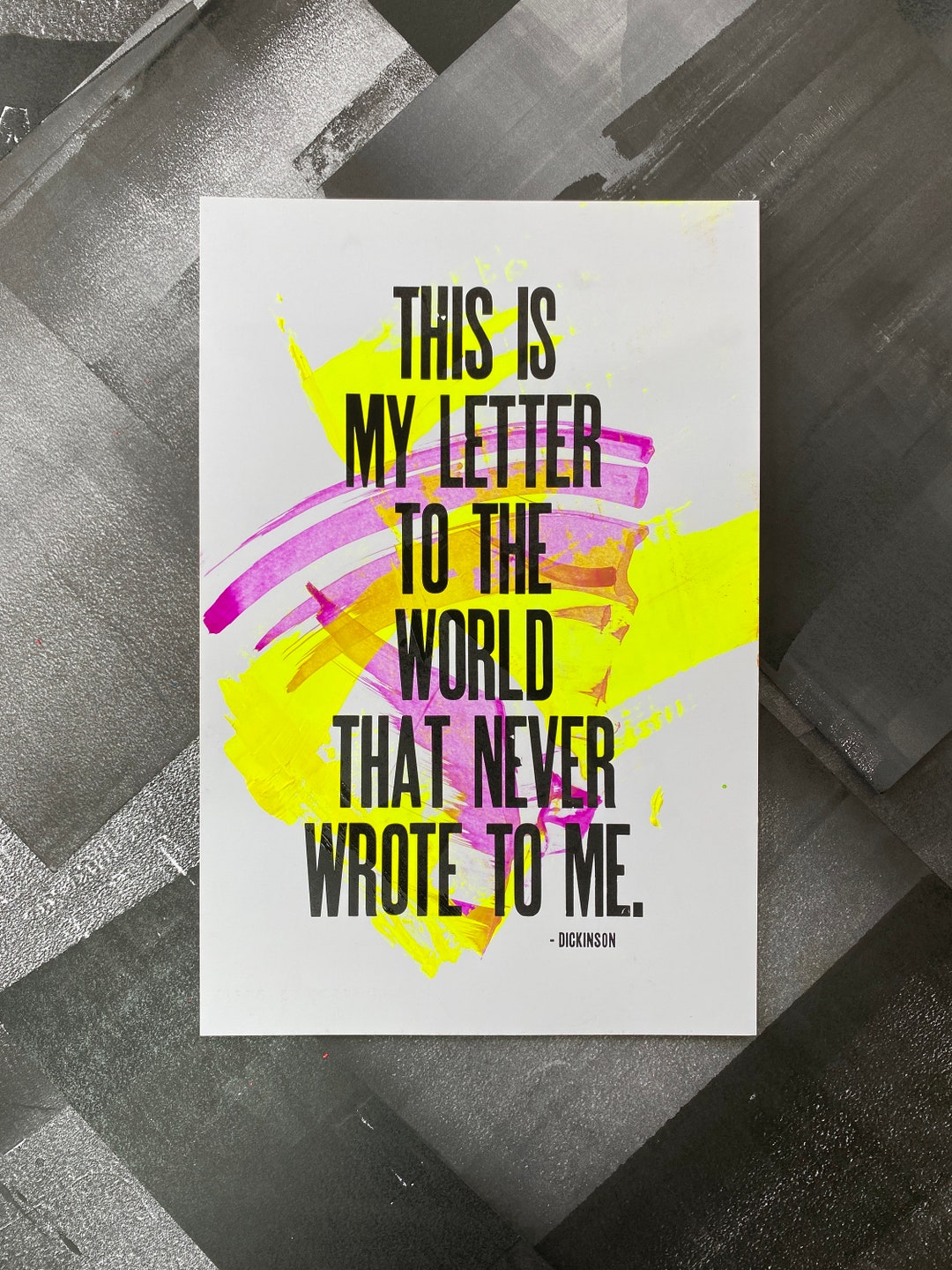 This is My Letter to the World Emily Dickinson Letterpress Print (one ...