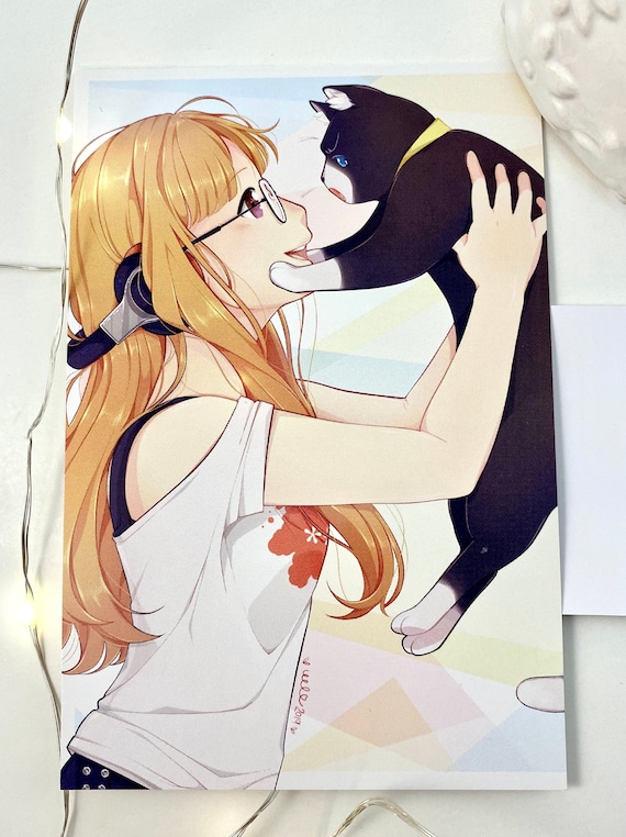 Matte Print Futaba Sakura and Morgana Persona 5 Video Game | Etsy