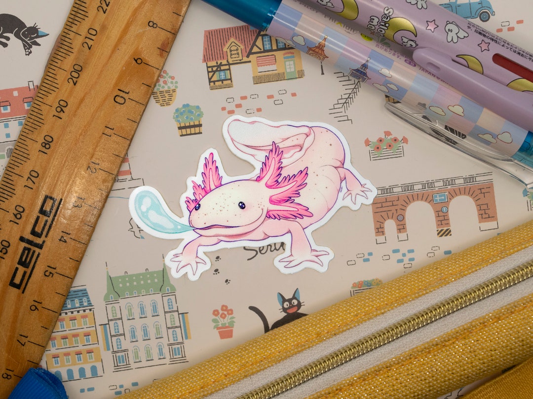 Axolotl Vinyl Sticker - Etsy