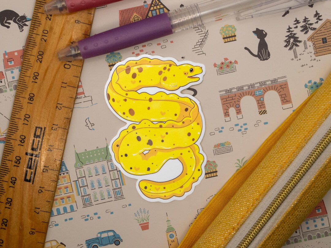 Golden Banana Moray Eel Vinyl Sticker - Etsy