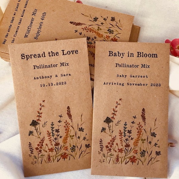 Seed Packet Wedding Favors Custom Favors Let Love Grow Eco-friendly ...