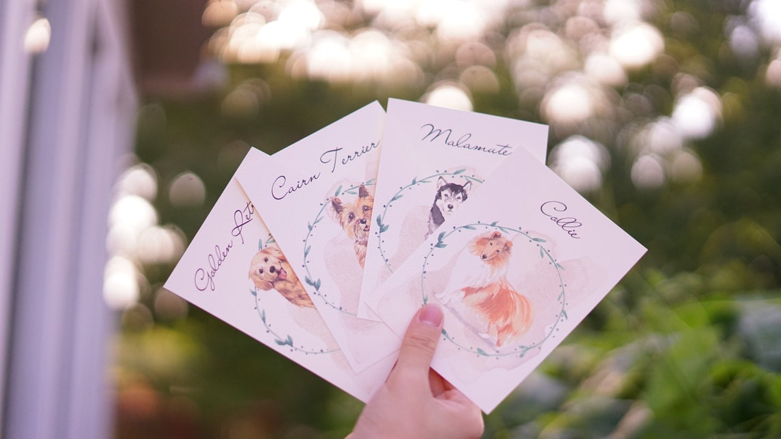 Printable DIY or Printed - 16 Dogs Table Sign - Dogs Table Number - Pet ...