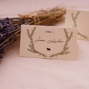 Vintage Rosemary Table Place Cards - Rosemary Escort Cards - Rosemary ...