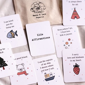 Kids Positive Affirmation 33 Cards Set. Mindfulness Gift for Children ...