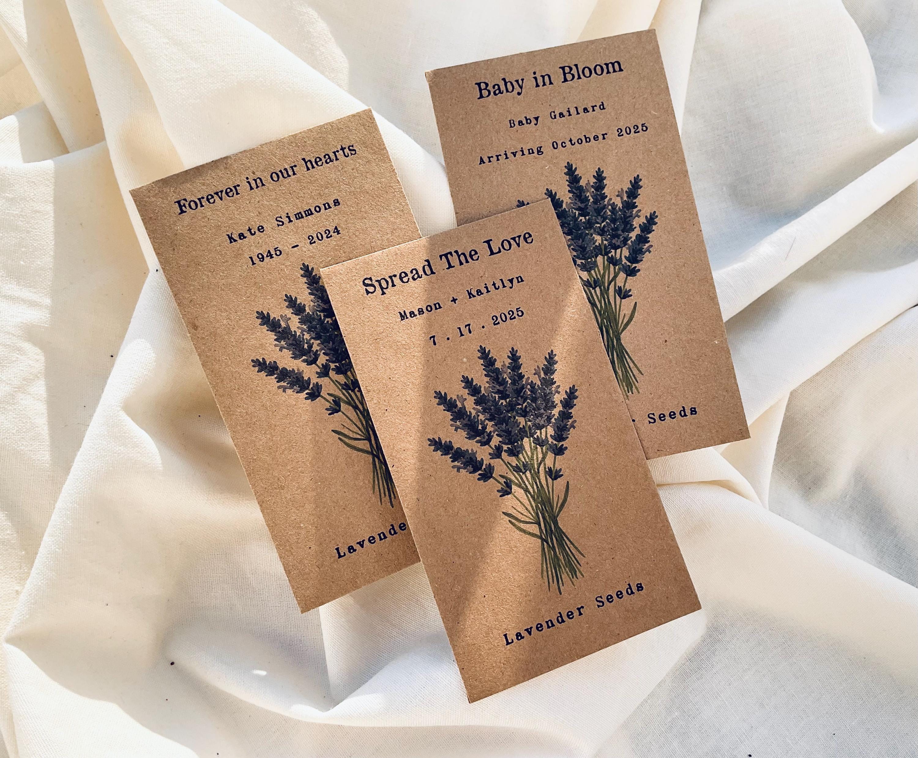 Custom Bulk Lavender Seed Packets – Wedding Favors, Birthday Gifts ...