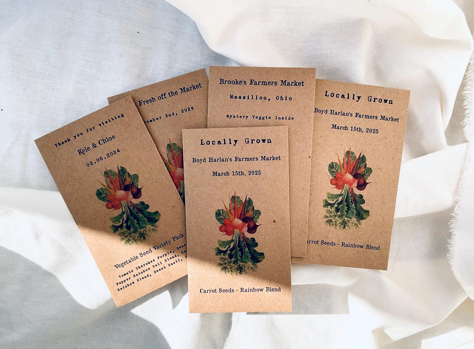 Custom Bulk Veggie Seeds Packets - Wedding Favor - Birthday Seed Favor ...