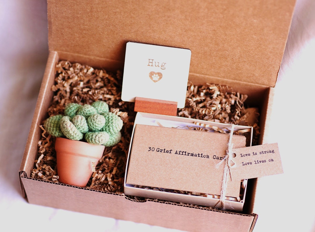 Loss of Pet Sympathy Gift Box With Crochet Succulent Pot and Grief ...