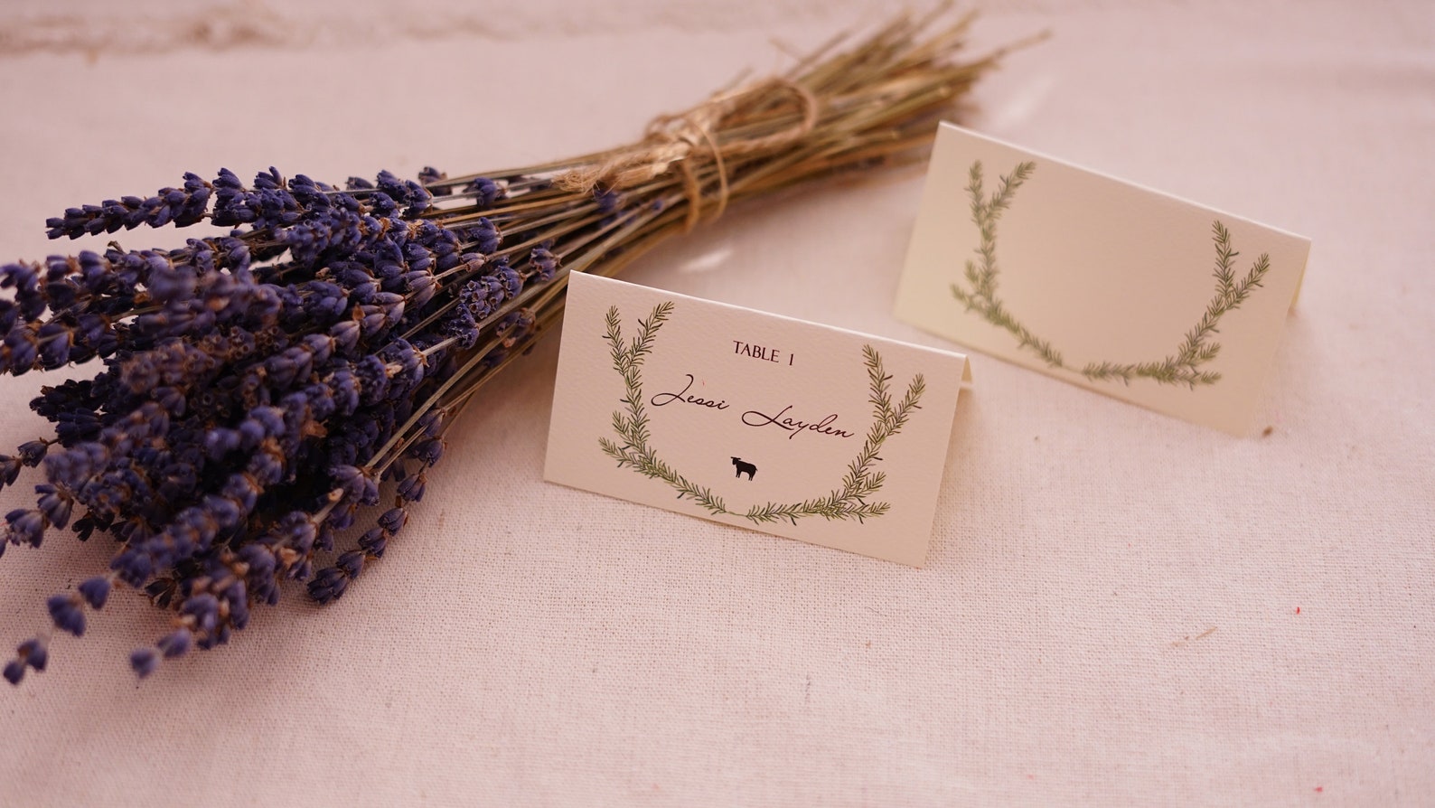 Vintage Rosemary Table Place Cards - Rosemary Escort Cards - Rosemary ...
