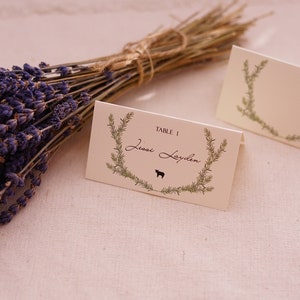 Vintage Rosemary Table Place Cards - Rosemary Escort Cards - Rosemary ...