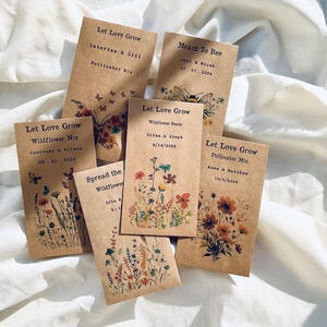 Wildflower Seed Packet Wedding Favors With Seed Included Personalized ...