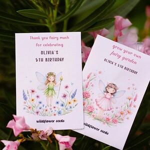 Fairy Birthday Seed Packet Favor – Enchanted Forest Theme, Fairy Garden ...