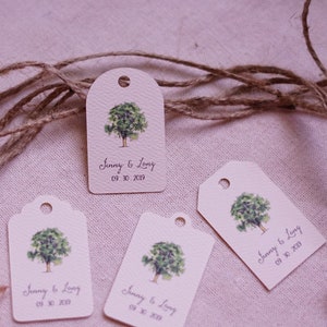 Personalized Oak Tree Wedding Favor Tag - Oak Tree Shower Favor Tag ...