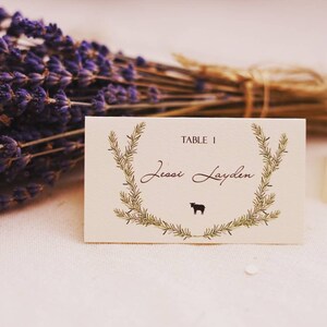 Vintage Rosemary Table Place Cards - Rosemary Escort Cards - Rosemary ...
