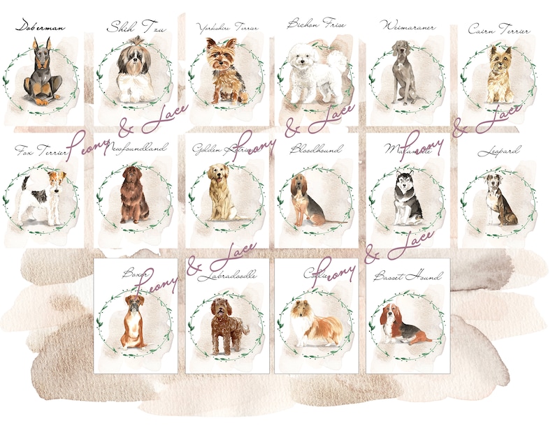 Printable DIY or Printed 16 Dogs Table Sign Dogs Table - Etsy