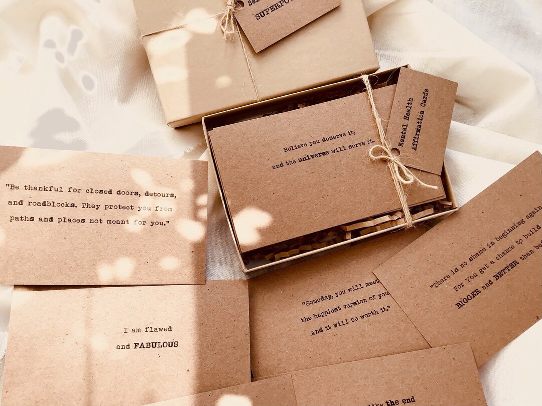 43 Mental Health Affirmation Cards Set Mindfulness Gift for Practicing ...