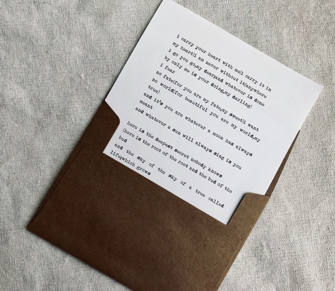 Love Poem Valentine Gift Love Letter Typewriter Love - Etsy