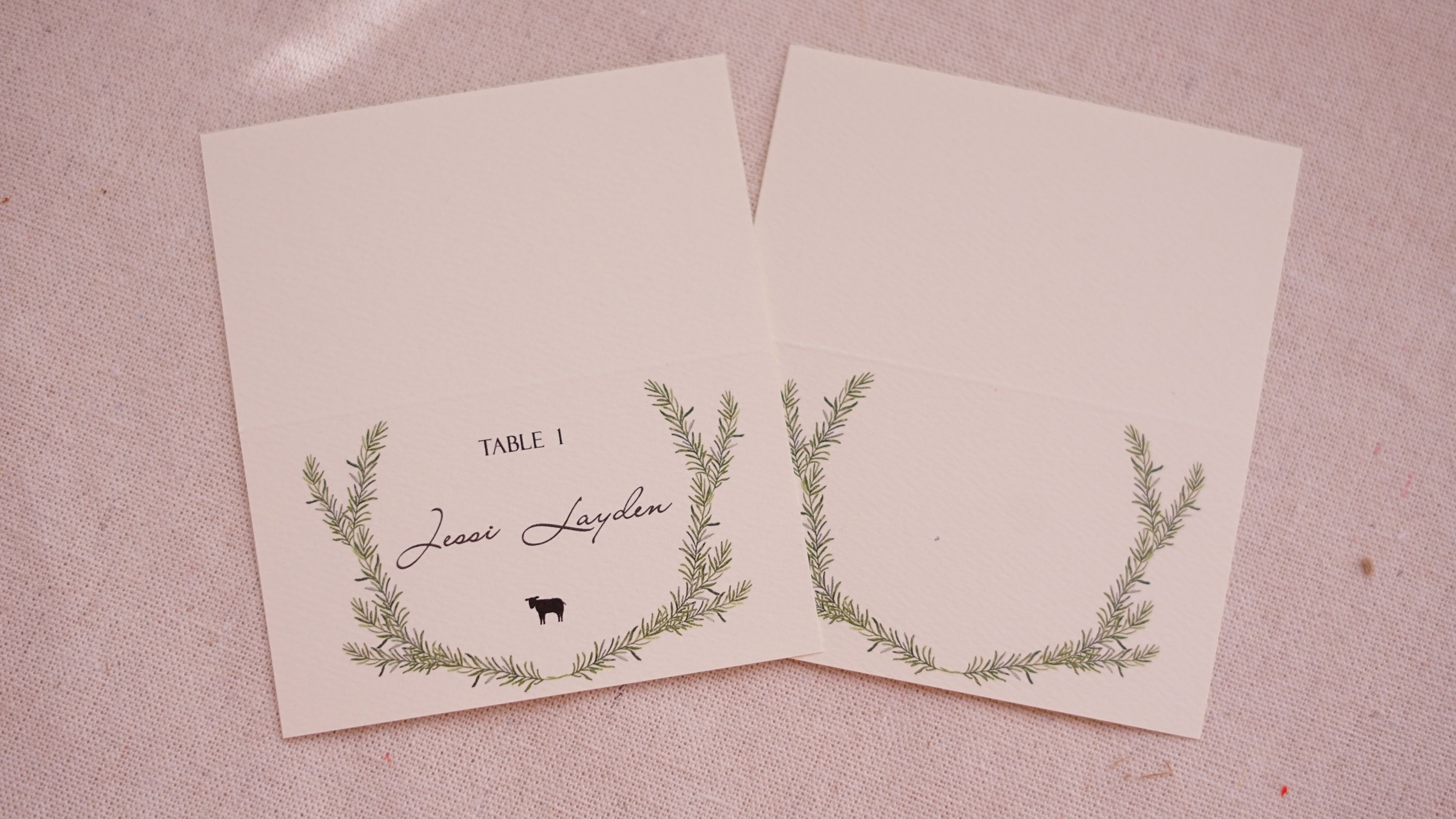 Vintage Rosemary Table Place Cards - Rosemary Escort Cards - Rosemary ...
