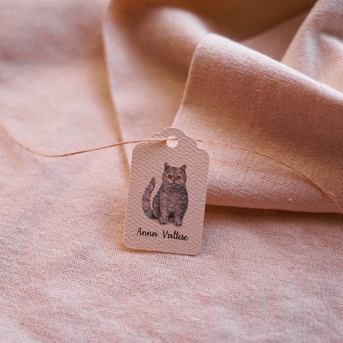 Personalized Cat Favor Tag - Personalized Cat Gift Tag - Kitty Gift Tag ...