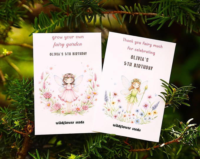 Fairy Birthday Seed Packet Favor – Enchanted Forest Theme, Fairy Garden ...
