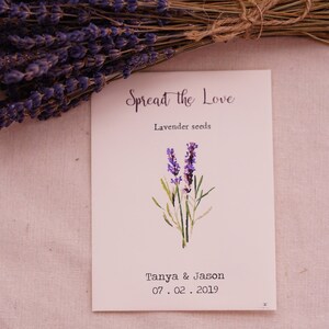 Lavender Seeds Packets Lavender Wedding Favors Lavender | Etsy