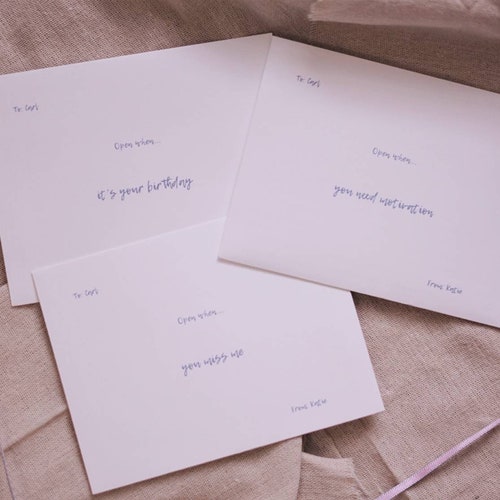 Custom Letters for Long Distance Relationship Open When - Etsy