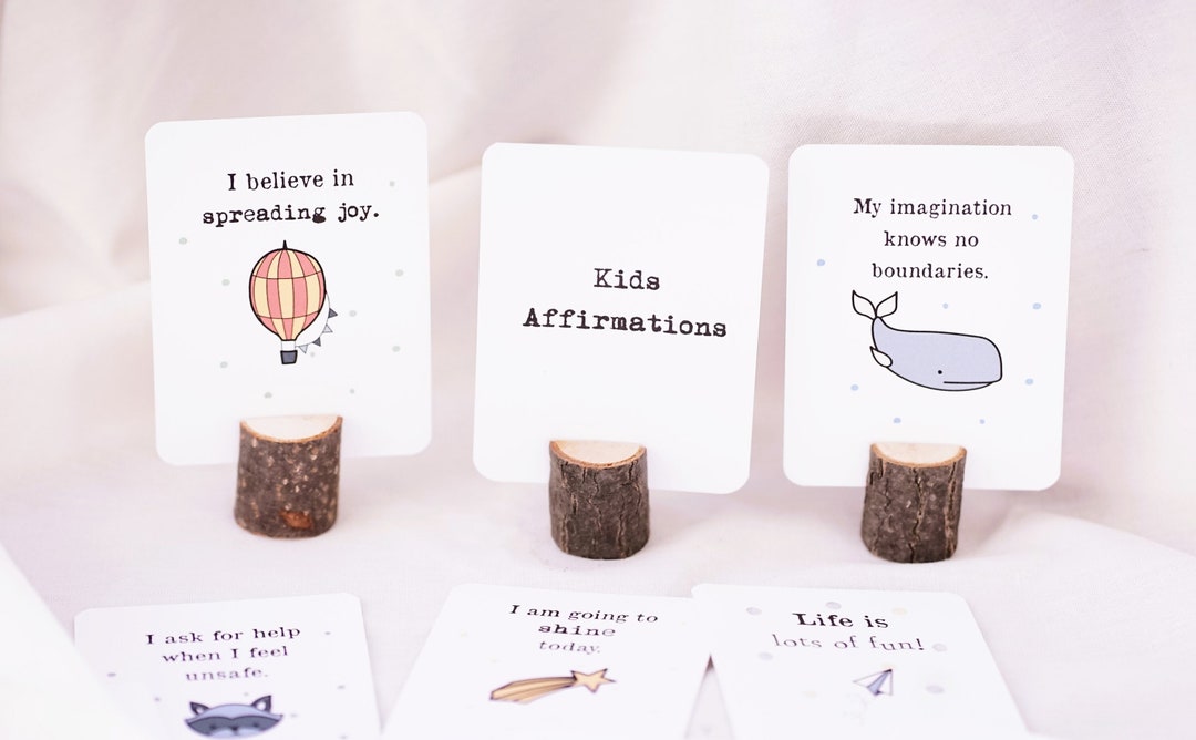 Kids Positive Affirmation 33 Cards Set. Mindfulness Gift for Children ...