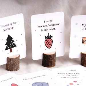 Kids Positive Affirmation 33 Cards Set. Mindfulness Gift for Children ...