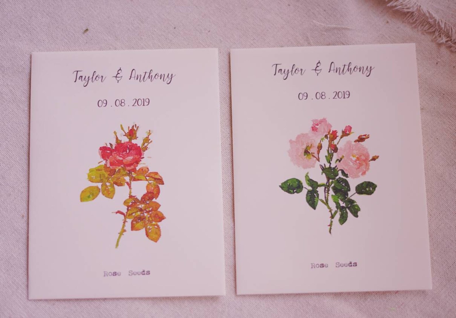 Roses Seed Envelope Roses Wedding Seeds Packet Roses - Etsy