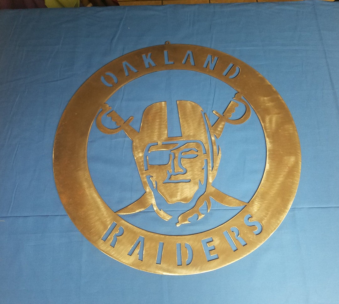 Oakland Raider Steel Football Logo-metal Art-man Cave Metal Art-garage ...
