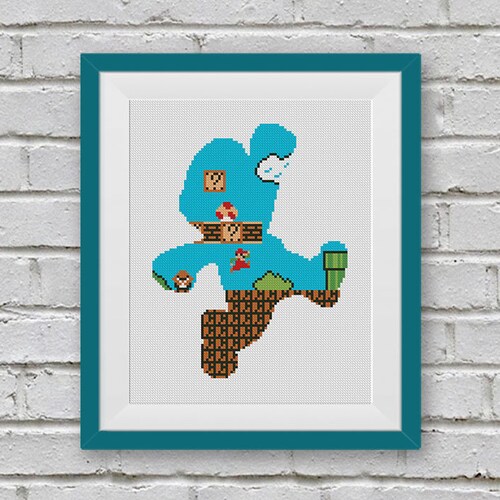 Video Game Cross Stitch Pattern let's Play | Etsy