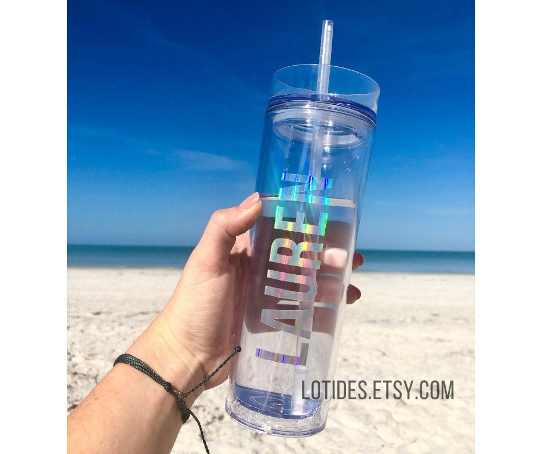 Personalized Clear Skinny Tumbler With Straw and Lid- Bachelorette ...