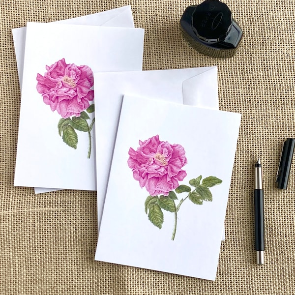 Rose Note Cards - Etsy