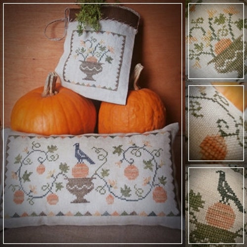 Acorn Gathering / Primitive Cross Stitch Pattern / PDF | Etsy