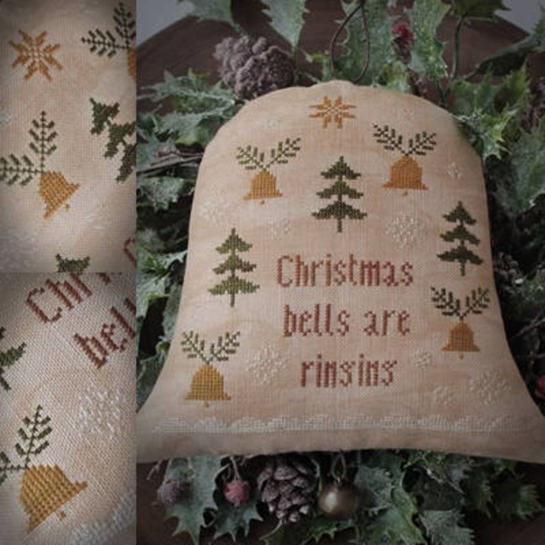 Christmas Bells / Primitive Cross Stitch Pattern / PDF - Etsy